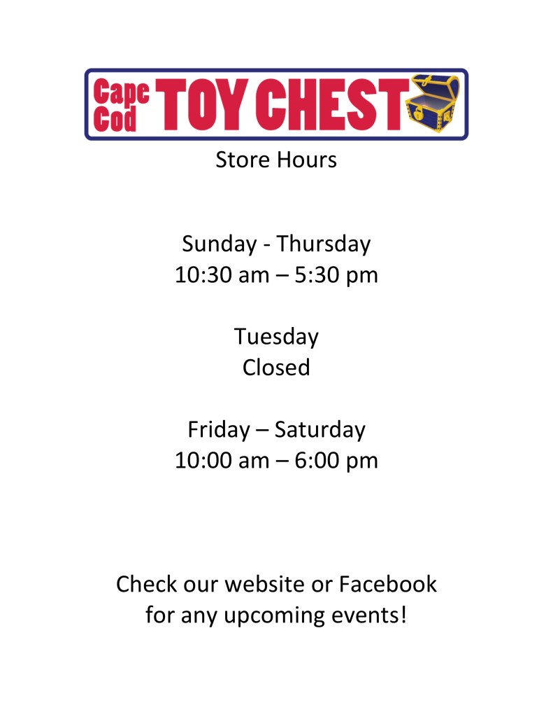 September & October hours are here! – "Come Experience Some Fun"